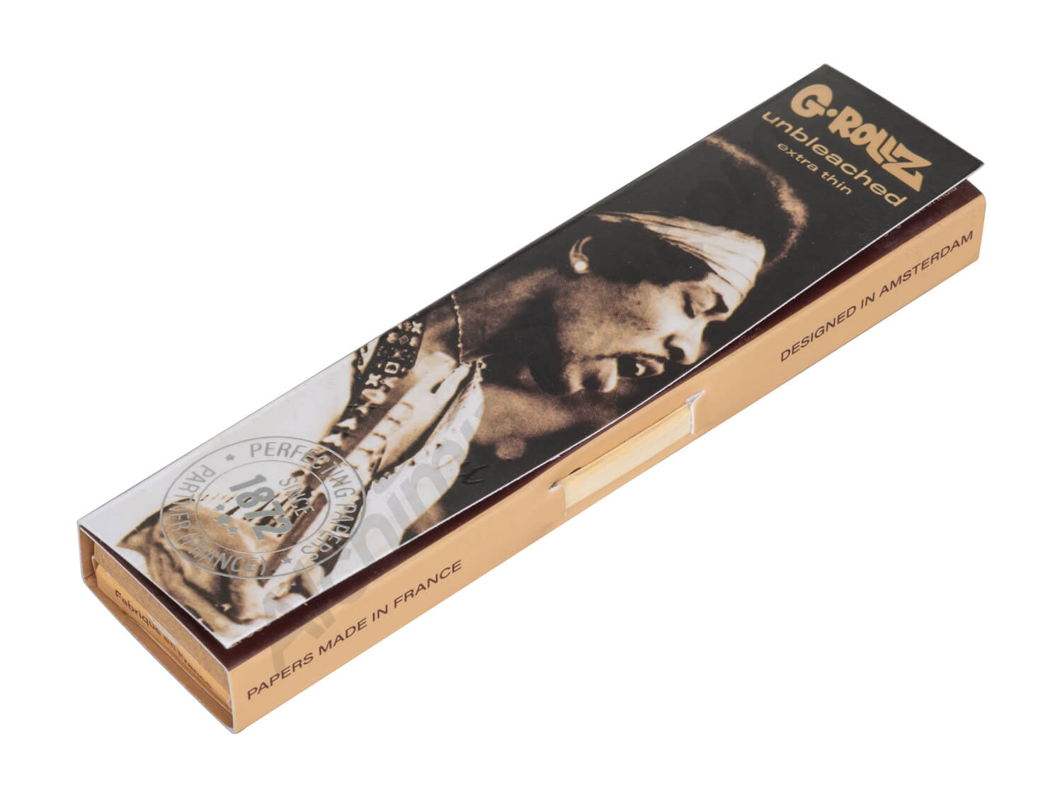 G-Rollz rolling paper+tips, beautiful Jimi Hendrix illustration